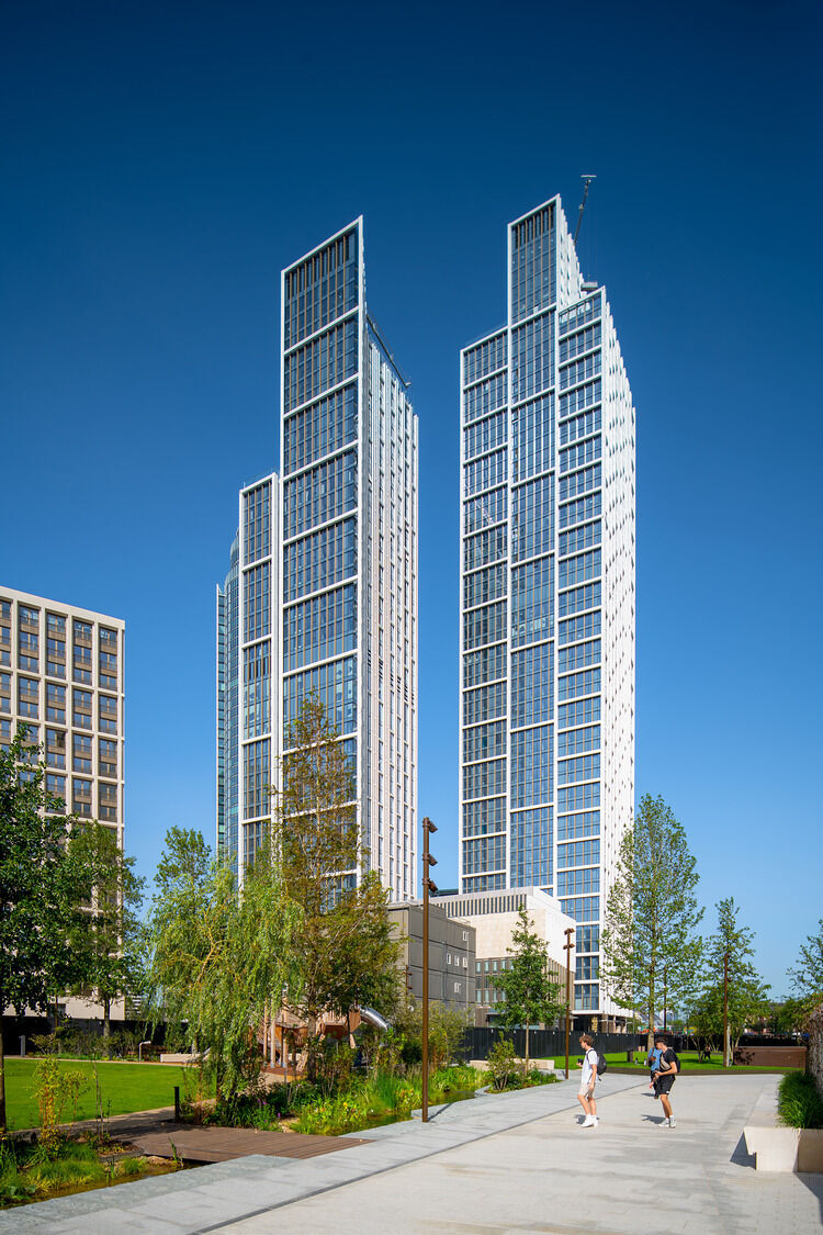 Construction of One Nine Elms development reaches first phase ...